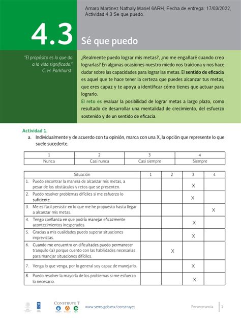 43 Se Que Puedo Pdf Cognición