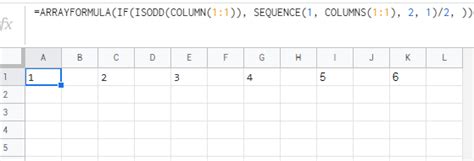 Arrays Sequence Formula Every Other Row Stack Overflow