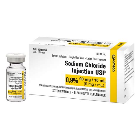 Sodium Chloride For Injection 09 10ml