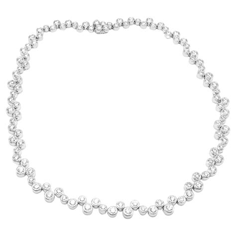Tiffany And Co Bubbles 10ct Diamond Platinum Choker Necklace For Sale