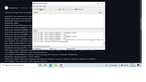 Tasmota Console Message That Disables The Serial Port After 10 Minutes