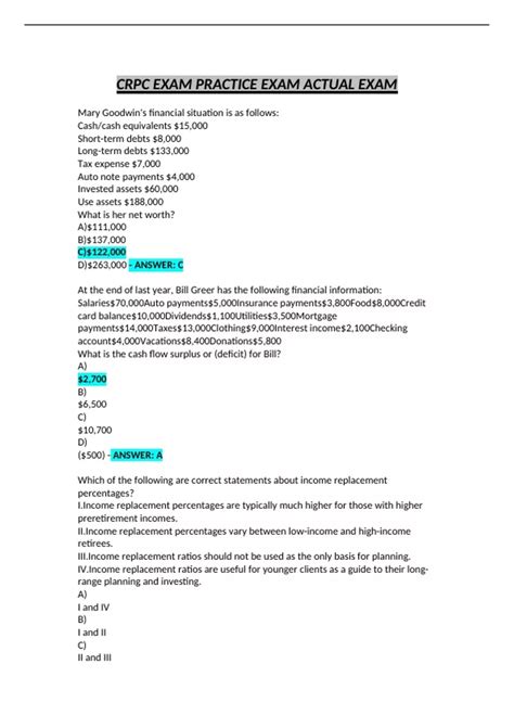 Crpc Exam Practice Exam Crpc Stuvia Us