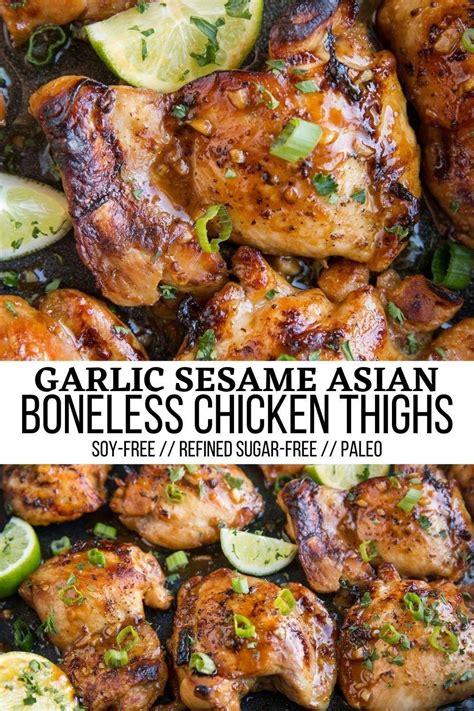 Asian Baked Boneless Chicken Thighs Recipe Boneless Chicken Thigh