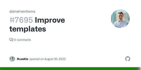 improve templates · issue 7695 · dotnet winforms · github
