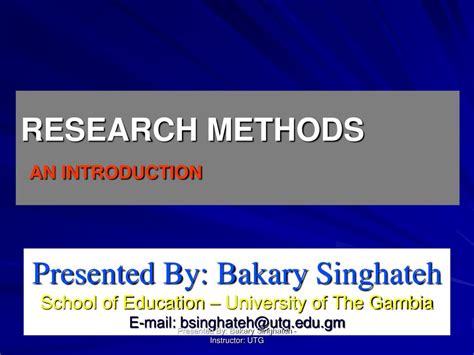 Ppt Research Methods An Introduction Powerpoint Presentation Free Download Id4355823