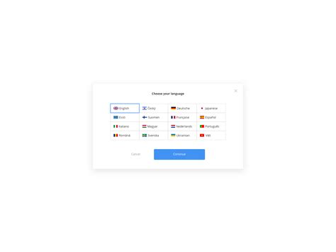 Dribbble Day 672 Choose Language Ui Design Png By Ildiko Gaspar