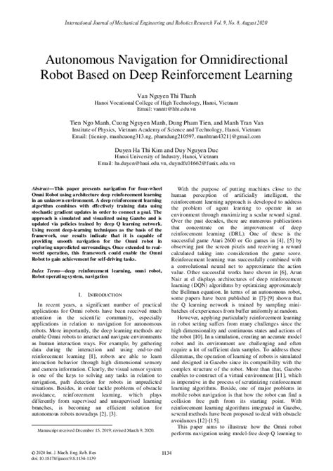 Pdf Autonomous Navigation For Omnidirectional Robot Based On Deep Reinforcement Learning