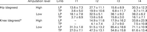 Lower Limb Joint Angles In The Swing Limb During Obstacle Crossing