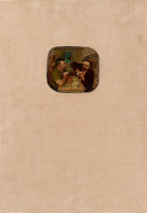 At Auction An Oil On Board By David Miretsky Of Gentleman Playing Cards