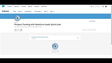 Prospect Tracking With Salesforce Leads Quick Look Trailhead Answer Trailheadbadges Youtube