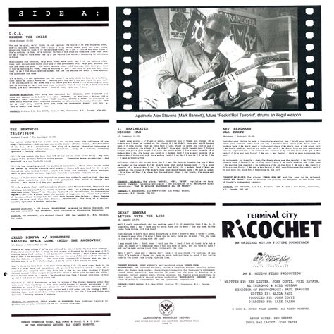 Compilation Terminal City Ricochet Original Motion Picture Soundtrack