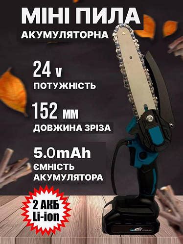 Аккумуляторная цепная пила 24В, TL 0600, с кейсом + 2 аккумулятора ...