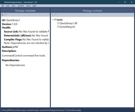 Symbols Package Is Missing Some Content When Custom Nuspec File Is Used · Issue 12798 · Nuget