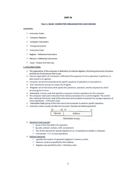 Basic Computer Organization And Design Computer Architecture And