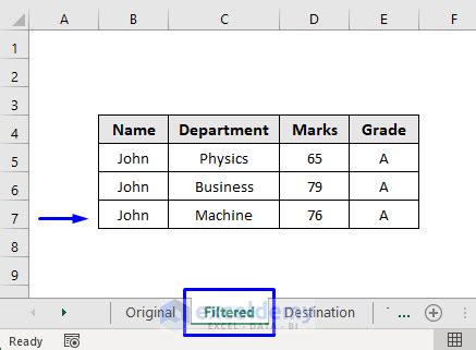 VBA To Copy Data To Another Sheet With Advanced Filter In Excel Methods