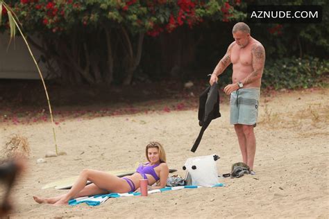 Annalynne Mccord And Dominic Purcell Enjoying A Beach Day In Huntington