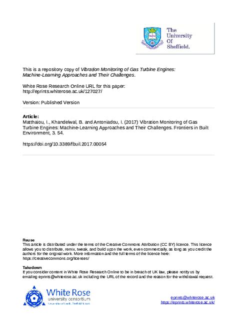 Pdf Vibration Monitoring Of Gas Turbine Engines Machine Learning