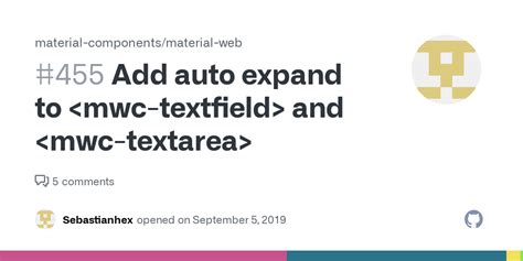 Add Auto Expand To And · Issue 455 · Material Componentsmaterial Web