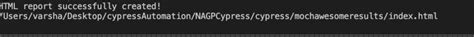 how to generate html report in cypress framework 2025