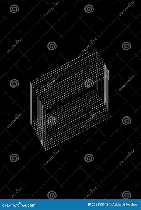 Retrofuturistic Rectangle Grid With Liquid Distortion Cyber Design
