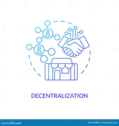 Decentralization Blue Gradient Concept Icon Stock Vector Illustration