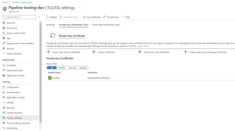download tls certificate in pem file microsoft qanda