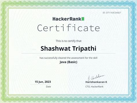 Shashwat Tripathi 1st On Linkedin Hello Connections I Have Successfully Completed The Java