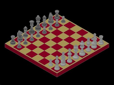 3d Chess Board In Autocad Cad Download 77567 Kb Bibliocad