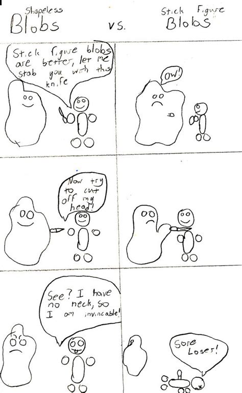 Blobs Vs Stick Figure Blobs By Manymythsbusted93 On Deviantart