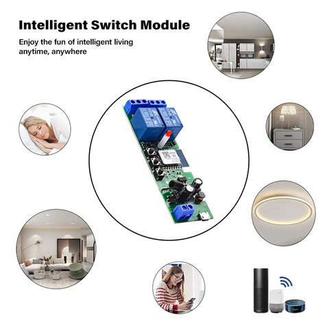 Tuya WIFI Smart Switch Module CH AC DC V V Jog Self Locking Relay Home Automation