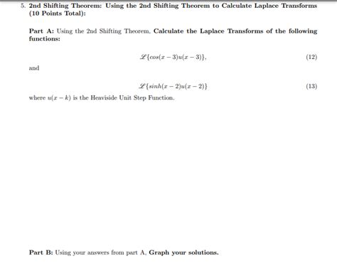Solved Nd Shifting Theorem Using The Nd Shifting Chegg