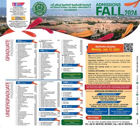 Iiui Admission 2024 Bs Msmphil And Phd Programs Admission
