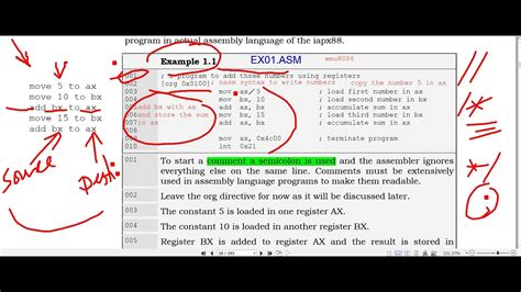 Video 03 Part 3 Of 5 Our First Assembly Language Program Youtube