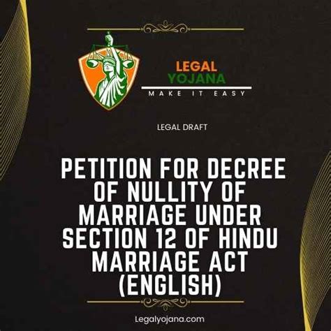 Petition For Decree Of Nullity Of Marriage Under Section 12 Of Hindu