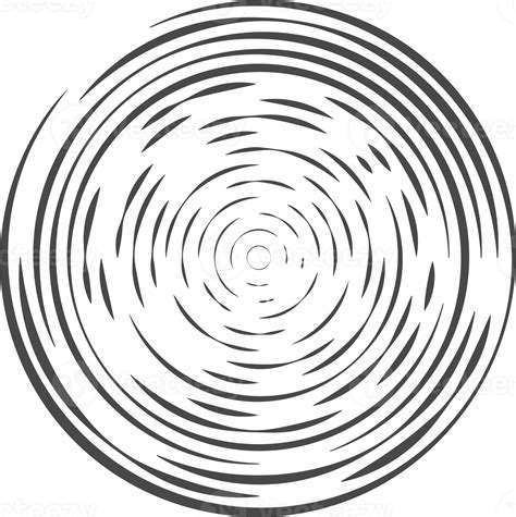 Circle Concentric Lines Rippled Rings And Round Sound Waves Pattern Radial Signal Radar Sign