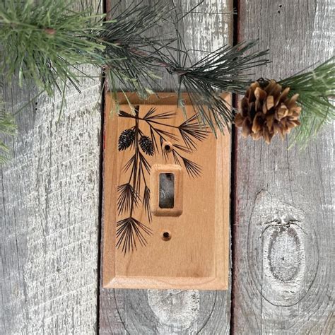 Light Switch Covers Pinecone Etsy