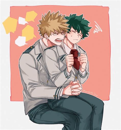 Izuku Y Katsuki Personajes De Anime Dibujos Animados Bonitos Parejas De Anime Manga