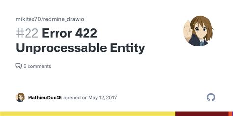 Error 422 Unprocessable Entity · Issue 22 · Mikitex70redminedrawio