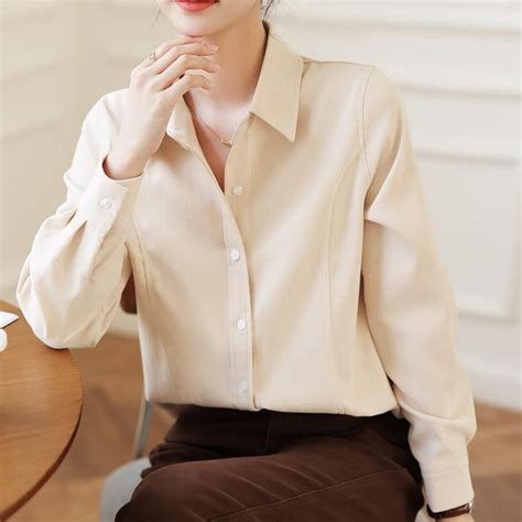 솔리드 긴팔 레이어드 올매치 남방 셔츠 여성 여자 러블리 상의 와이셔츠 오피스룩 셔츠블라우스 봄 가을