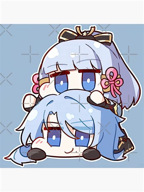 Ayaka Chibi Ayato Chibi Genshin Impact Art Print By Saranghandago Redbubble