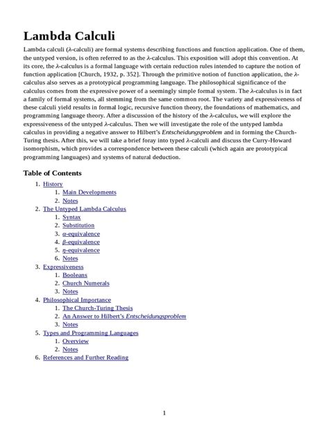 Lambda Calculi Pdf Function Mathematics Syntax Logic