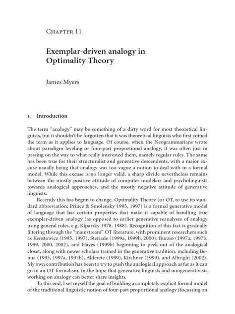 Analogical Modeling An Exemplar Based Approach To Chapter 11