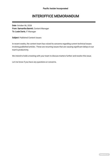 50 Memo Samples Format Examples 2023