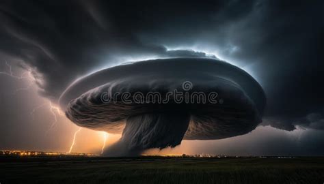 Ai Generator Image Of Storm Cyclone Tornado Typhoon Stock Illustration Illustration Of