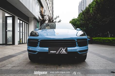 保时捷卡宴瓷器蓝