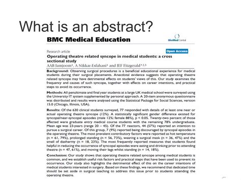 How To Write An Abstract Pptx