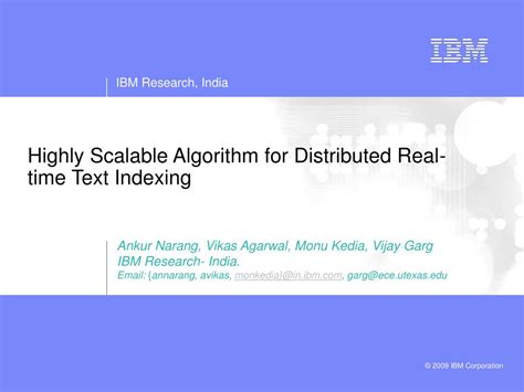 Ppt Highly Scalable Algorithm For Distributed Real Time Text Indexing Powerpoint Presentation