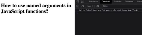 JavaScript 如何在函数中使用命名参数 极客笔记