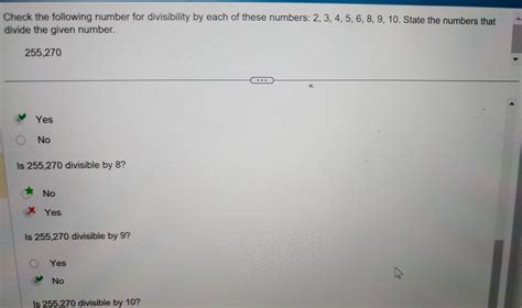Solved Check The Following Number For Divisibility By Each