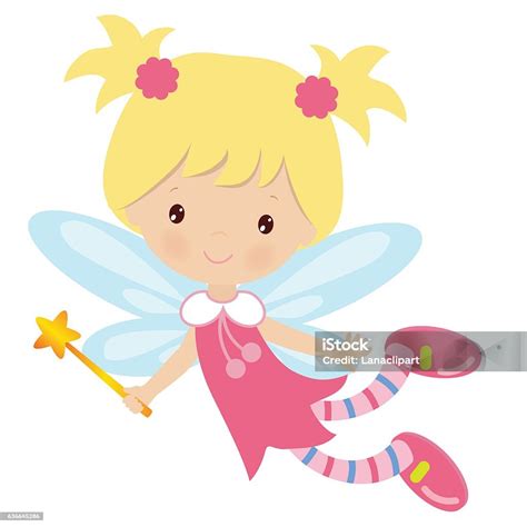 Стокова ілюстрація Милий Сад Фея Векторна Ілюстрація — Завантажте зображення зараз Ілюстрація